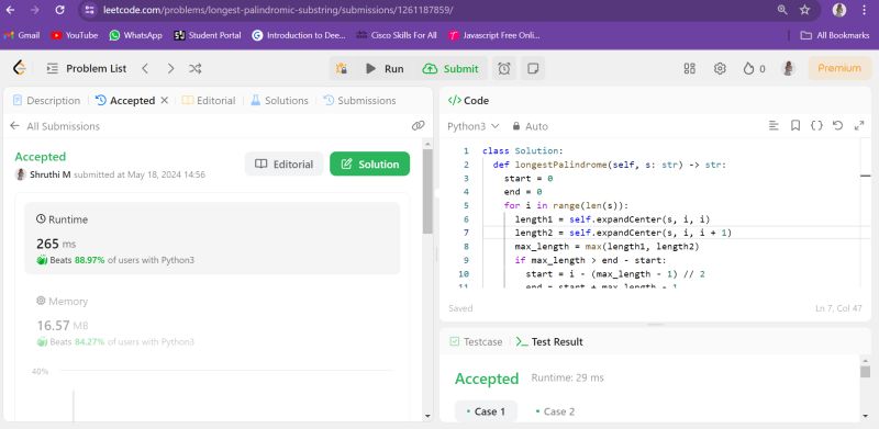 SHRUTHI MOHAN on LinkedIn: #25daysofcode #leetcode SHRUTHI MOHAN on LinkedIn: #25daysofcode #leetcode