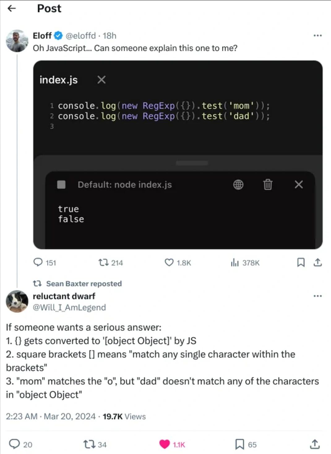 Shankar Mukund on LinkedIn: #javascript #regex #regularexpressions Shankar Mukund on LinkedIn: #javascript #regex #regularexpressions