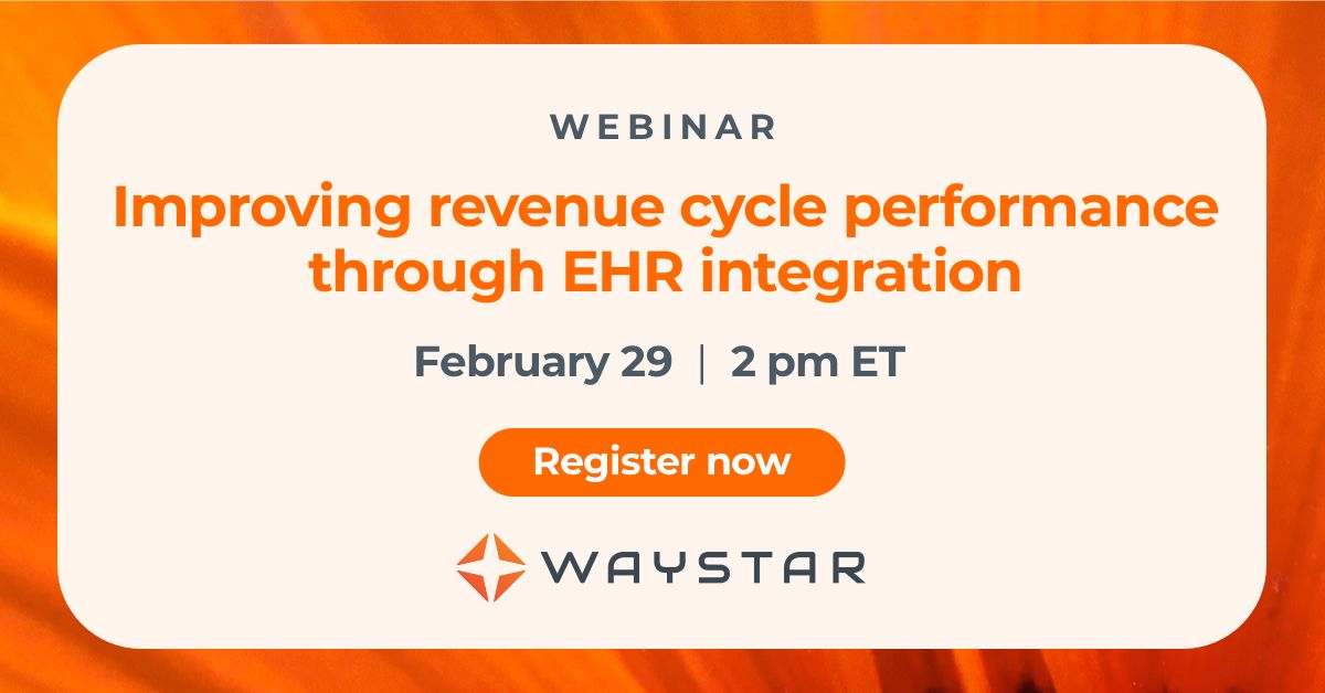 Waystar on LinkedIn: Webinar: Improving revenue cycle performance ... Waystar on LinkedIn: Webinar: Improving revenue cycle performance ...