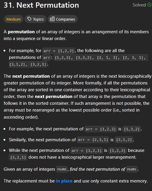 Hao Lam on LinkedIn: Random Leetcode Series Problem #31 - Next… Hao Lam on LinkedIn: Random Leetcode Series Problem #31 - Next…