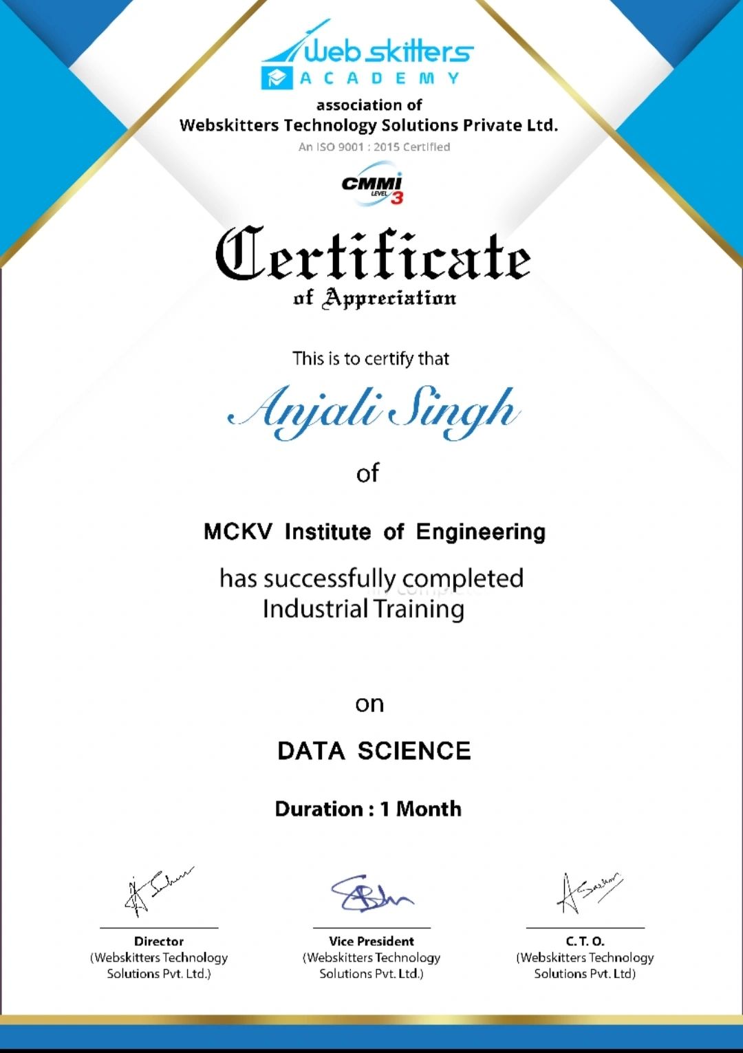 Anjali Singh on LinkedIn: #datascience #python #internship #webskitters Anjali Singh on LinkedIn: #datascience #python #internship #webskitters