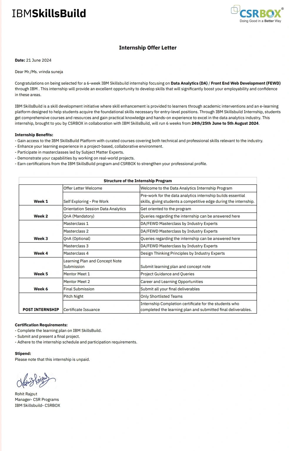 Vrinda Suneja on LinkedIn: Just received my offer letter for a data ... Vrinda Suneja on LinkedIn: Just received my offer letter for a data ...