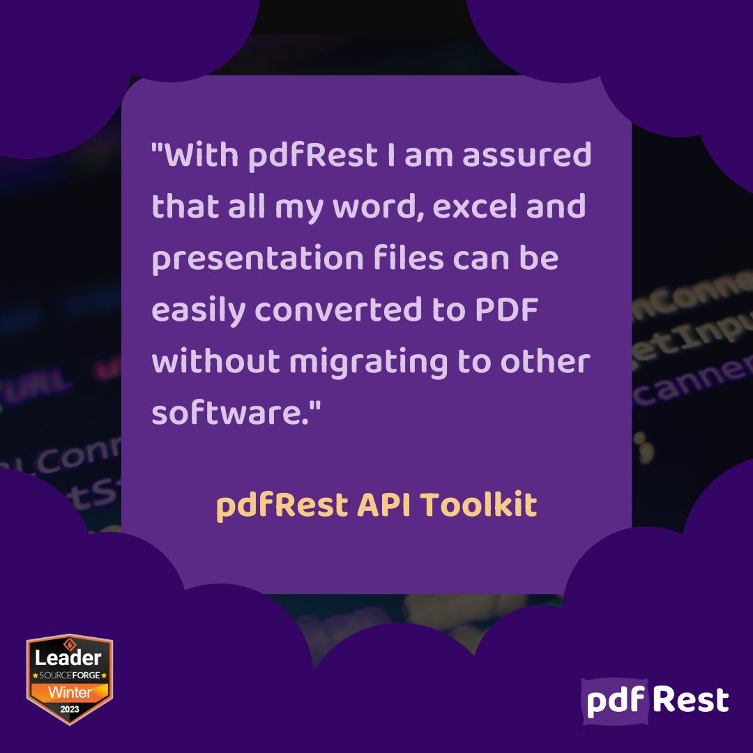 pdfRest on LinkedIn: #api #developer #restapi #webapi #cloudcomputing # ... pdfRest on LinkedIn: #api #developer #restapi #webapi #cloudcomputing # ...
