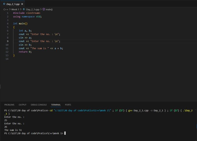 Om Kumar on LinkedIn: #50daysofcode #learningcplusplus #codingjourney # ... Om Kumar on LinkedIn: #50daysofcode #learningcplusplus #codingjourney # ...