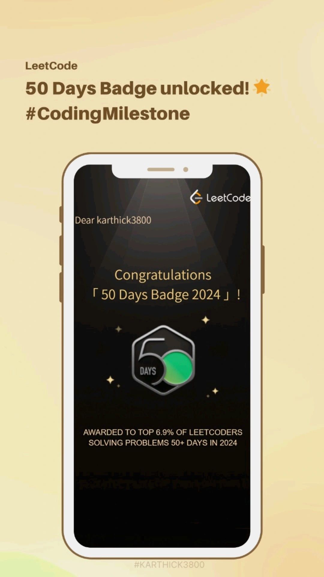 Karthick .R on LinkedIn: #codingjourney #achievementunlocked #leetcode Karthick .R on LinkedIn: #codingjourney #achievementunlocked #leetcode