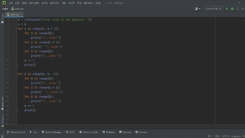 Usha Kiran Paruchuri on LinkedIn: #day6 #10daysofcodechallenge #python Usha Kiran Paruchuri on LinkedIn: #day6 #10daysofcodechallenge #python