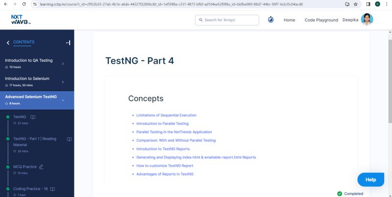 TestNG learning journey with Rahul Attuluri | Deepika Devi posted on ... TestNG learning journey with Rahul Attuluri | Deepika Devi posted on ...