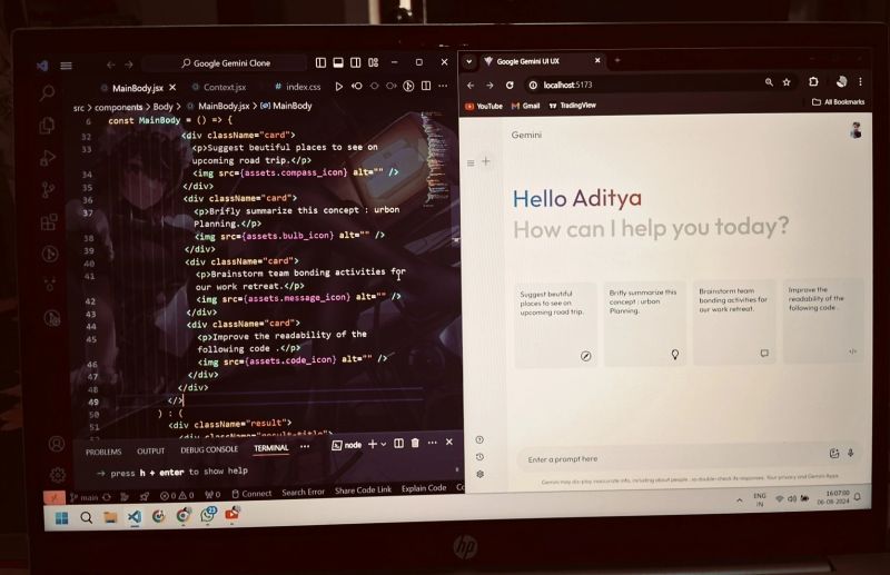 Aditya Kumar on LinkedIn: #reactjs #webdev #geminiai Aditya Kumar on LinkedIn: #reactjs #webdev #geminiai