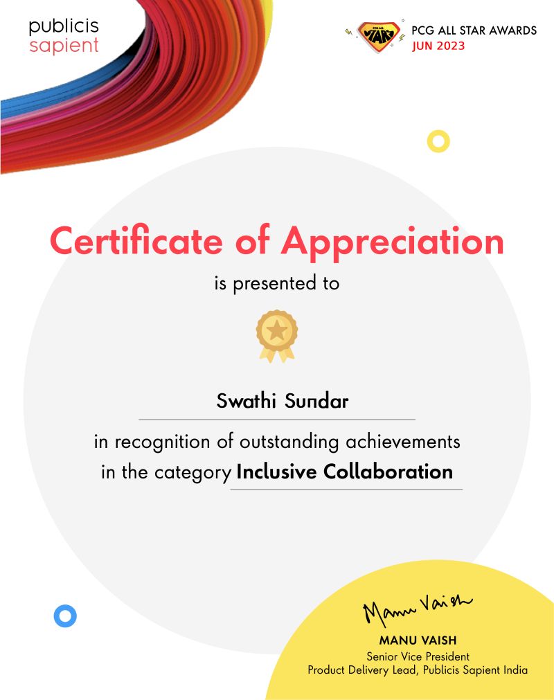 Swathi Sundar on LinkedIn: Today I am humbled, honored and grateful to ... Swathi Sundar on LinkedIn: Today I am humbled, honored and grateful to ...