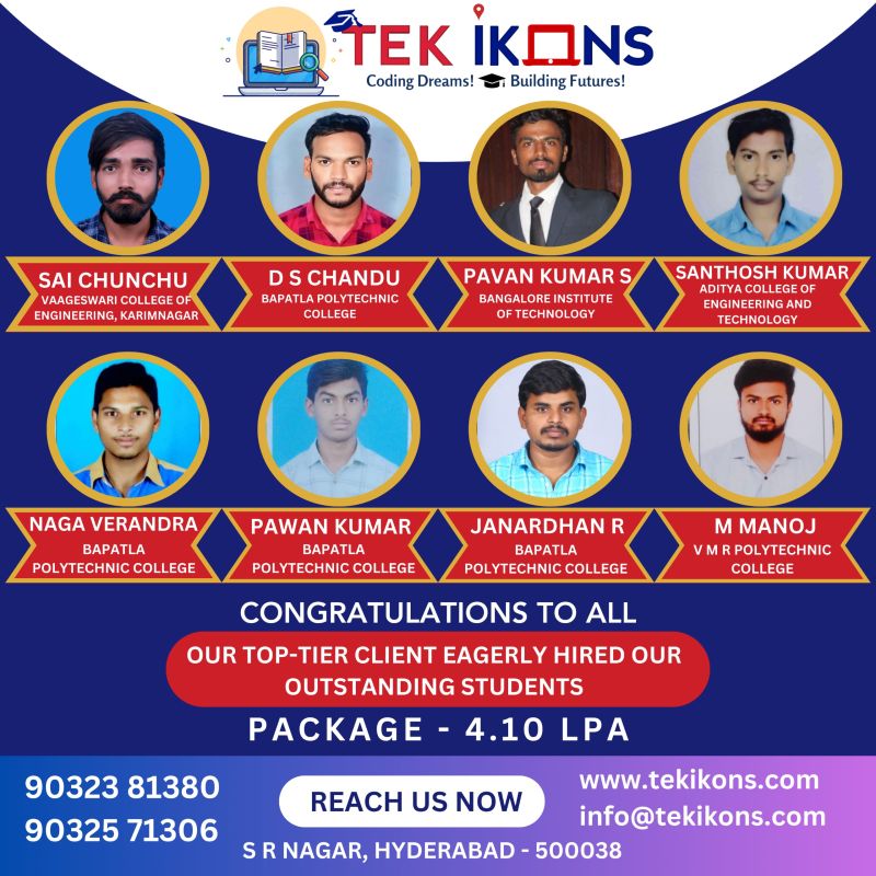 TEK IKONS Academy on LinkedIn: #hyderabadjobs #hyderabadjobseekers # ... TEK IKONS Academy on LinkedIn: #hyderabadjobs #hyderabadjobseekers # ...