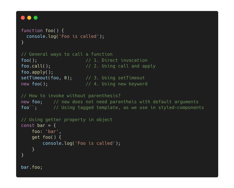 How to call a function in javascript without parenthesis | Hemkaran ... How to call a function in javascript without parenthesis | Hemkaran ...