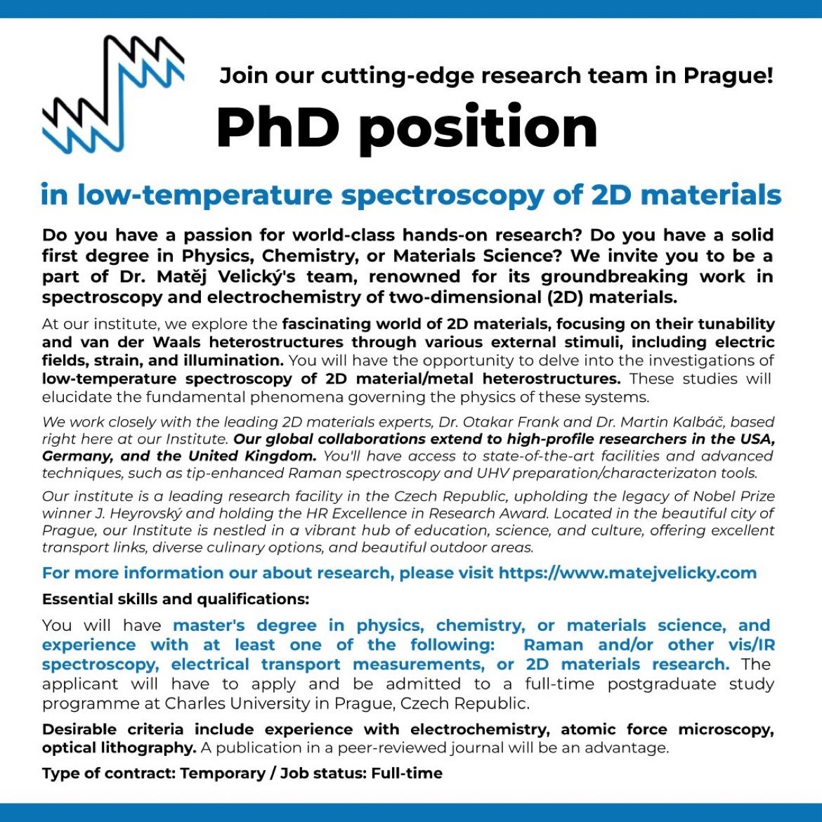Cosmos O. on LinkedIn: PhD position in low-temperature spectroscopy of ... Cosmos O. on LinkedIn: PhD position in low-temperature spectroscopy of ...