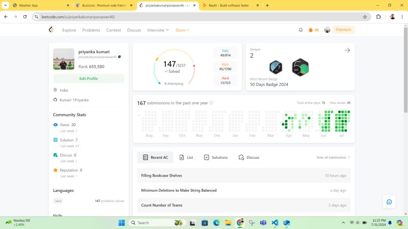 Priyanka Kumari on LinkedIn: #leetcode #leetcode #leetcode #coding # ... Priyanka Kumari on LinkedIn: #leetcode #leetcode #leetcode #coding # ...