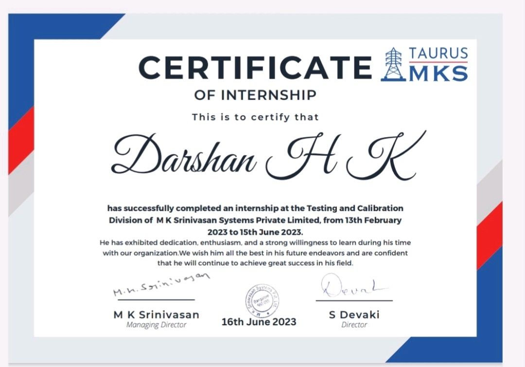 Darshan Gowda H K on LinkedIn: Internship Successfully Completed.💟 Darshan Gowda H K on LinkedIn: Internship Successfully Completed.💟