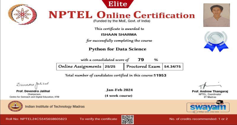 Ishaan Sharma on LinkedIn: #python #datascience #iitmadras #nptel # ... Ishaan Sharma on LinkedIn: #python #datascience #iitmadras #nptel # ...