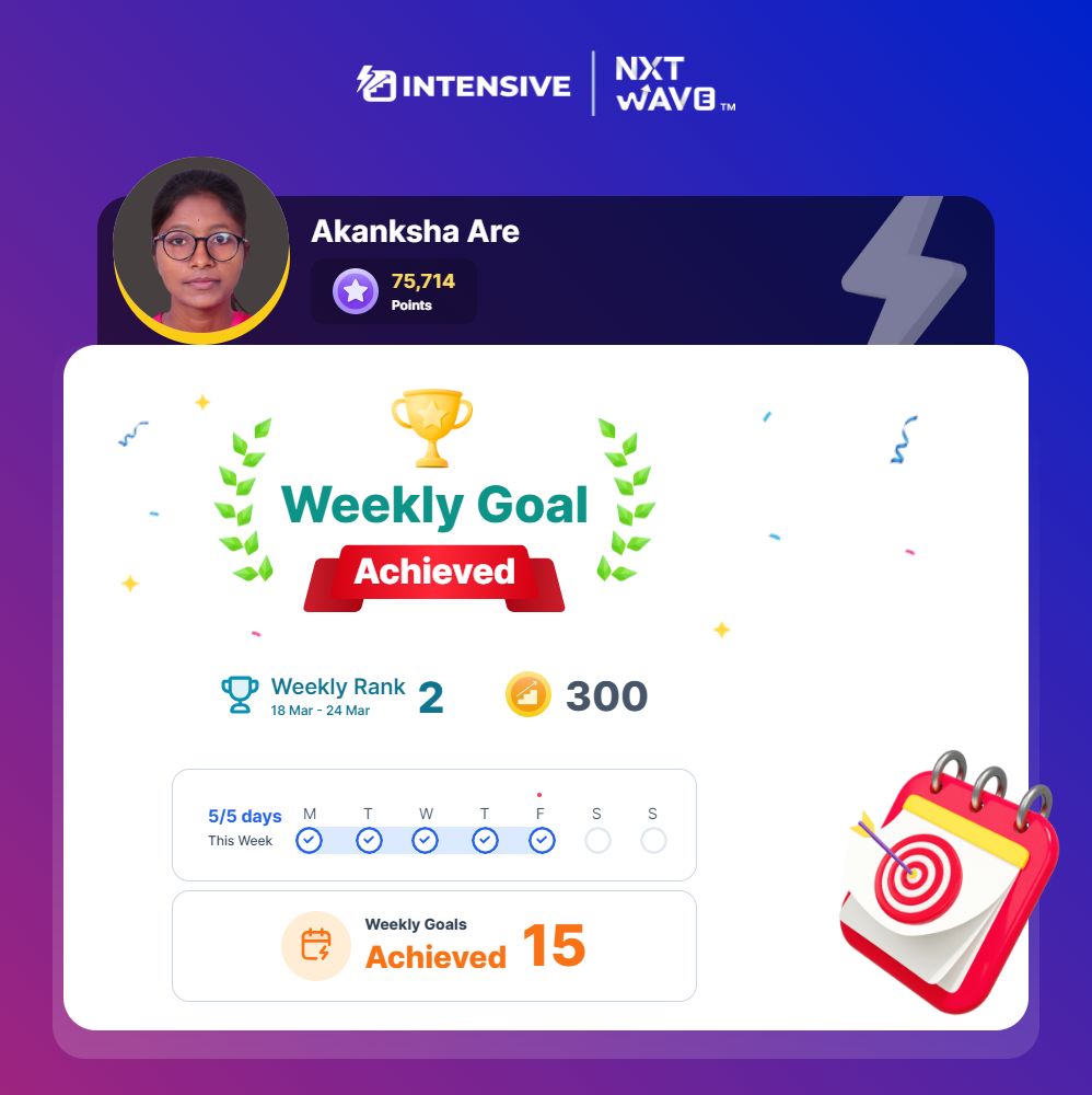 Akanksha Are on LinkedIn: #ccbp #nxtwave #coding #programming # ... Akanksha Are on LinkedIn: #ccbp #nxtwave #coding #programming # ...
