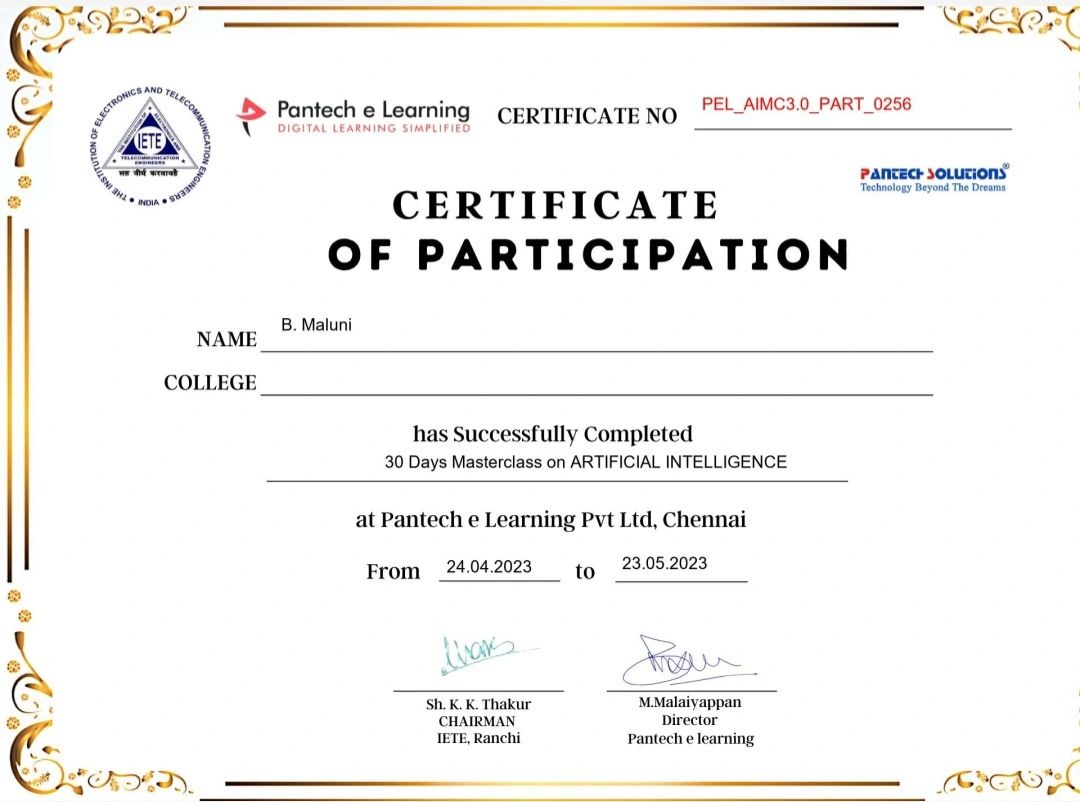 Maluni .B on LinkedIn: I have successfully completed 30 Days ... Maluni .B on LinkedIn: I have successfully completed 30 Days ...