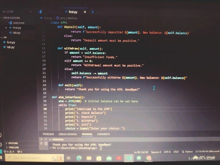Sonali Tiwari on LinkedIn: #python #programming #atminterface # ... Sonali Tiwari on LinkedIn: #python #programming #atminterface # ...