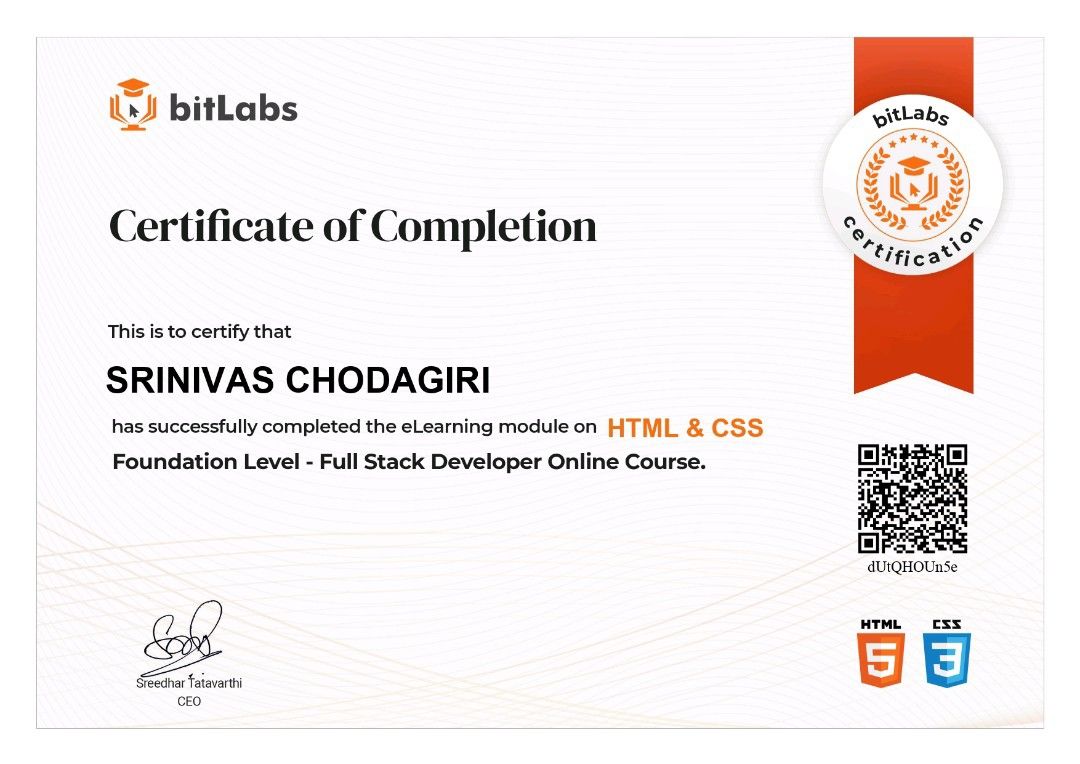 srinivas chodagiri on LinkedIn: #html #css #bitlabs # ... srinivas chodagiri on LinkedIn: #html #css #bitlabs # ...