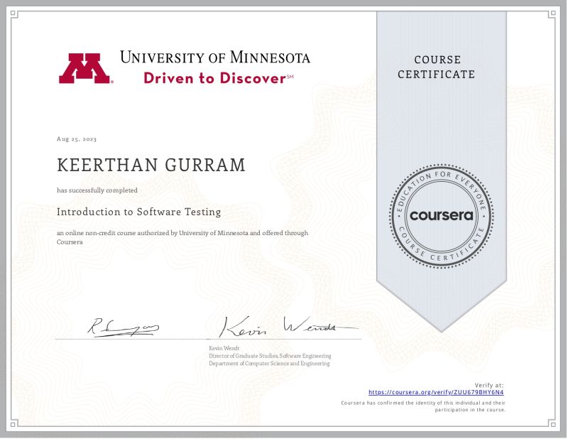 Keerthan Gurram on LinkedIn: #softwaretesting #continuouslearning # ... Keerthan Gurram on LinkedIn: #softwaretesting #continuouslearning # ...