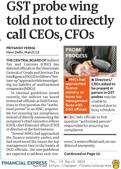 Priyansh Verma on LinkedIn: #gst #cbic #tax #probe #investigation #news Priyansh Verma on LinkedIn: #gst #cbic #tax #probe #investigation #news