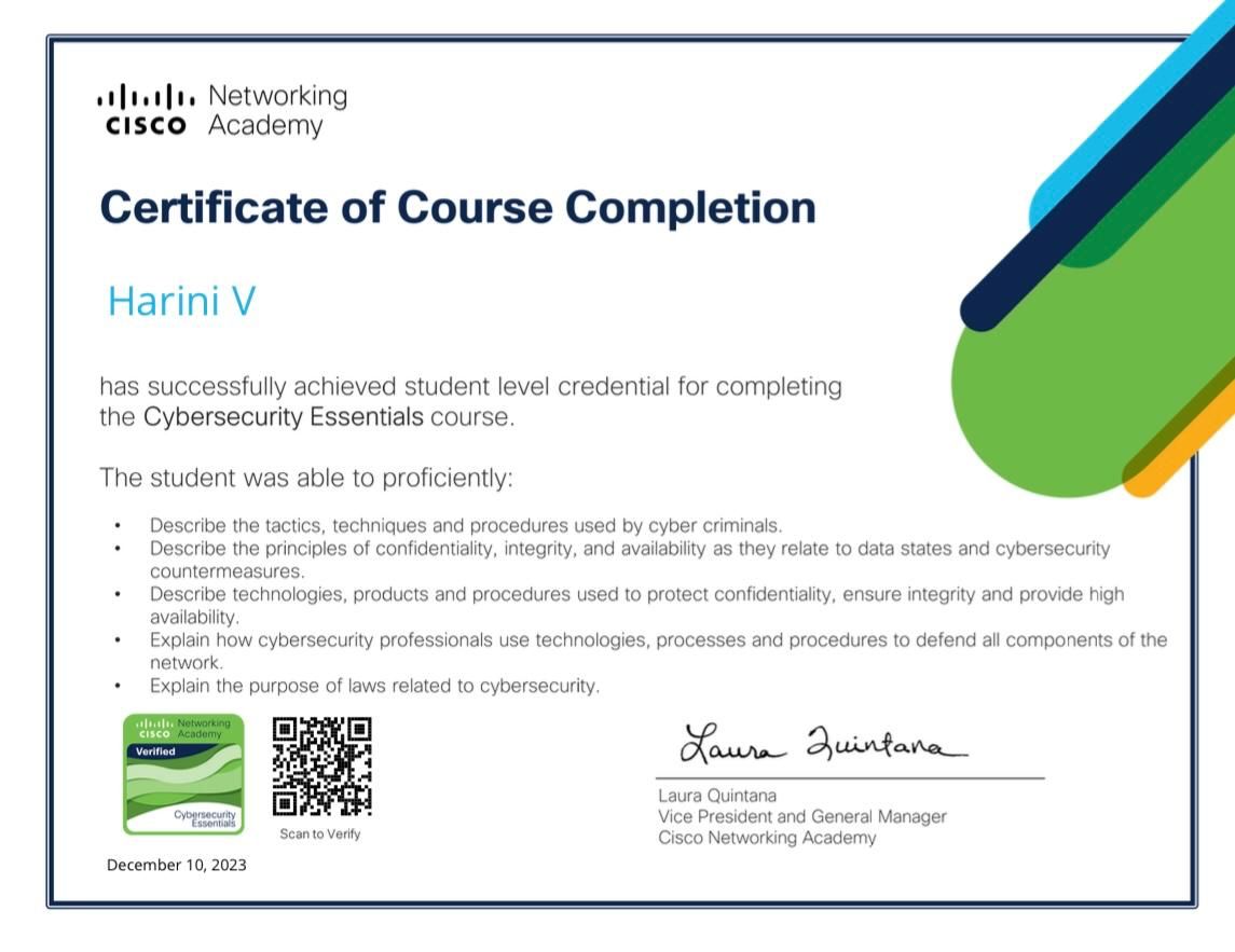 Harini Venkatesan on LinkedIn: #cybersecurity #cisconetworkingacademy # ... Harini Venkatesan on LinkedIn: #cybersecurity #cisconetworkingacademy # ...