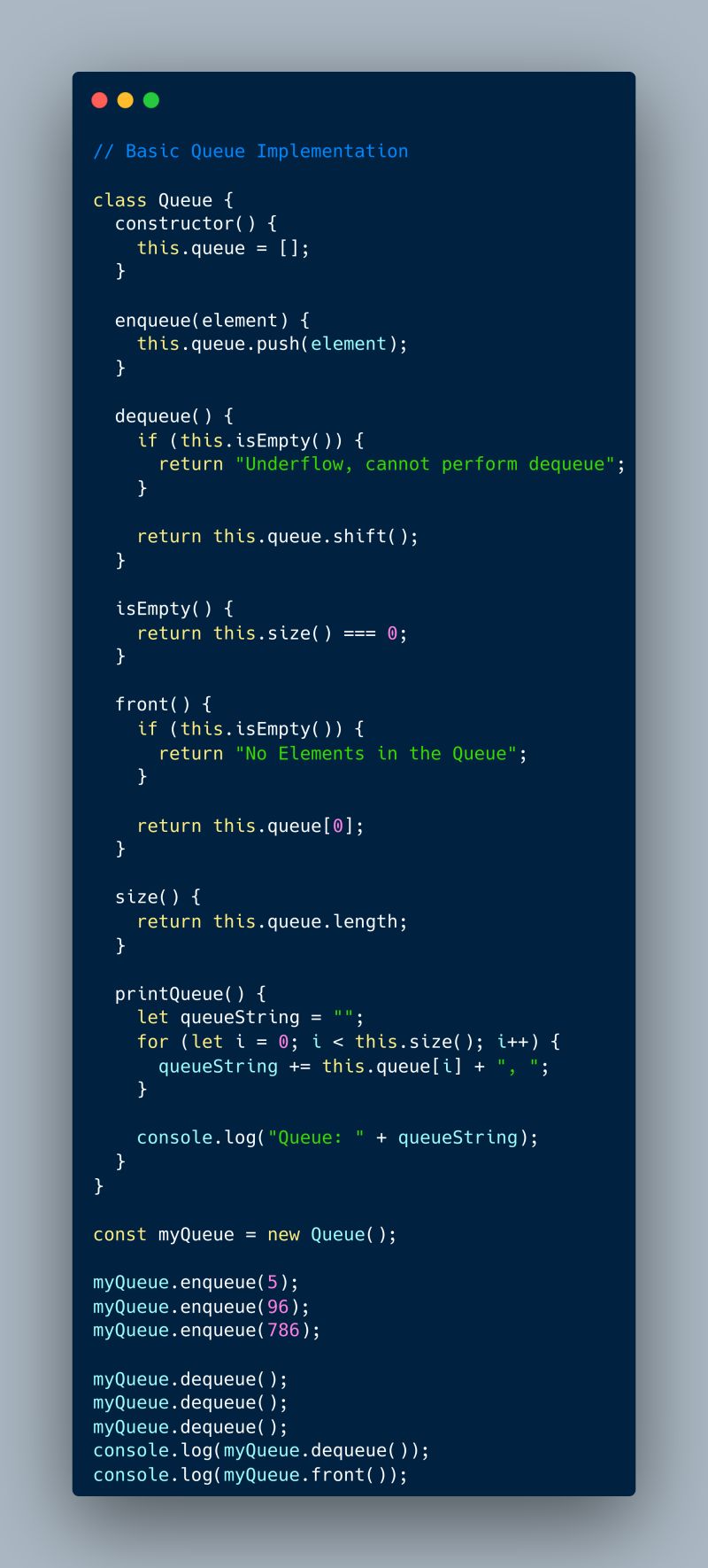 Deep Prajapati on LinkedIn: #javascript #coding #datastructures #queue ... Deep Prajapati on LinkedIn: #javascript #coding #datastructures #queue ...