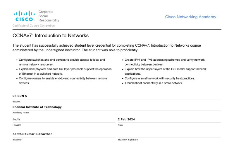 SRISUN S on LinkedIn: #cit #cisco #cisco #cisconetworkingacademy # ... SRISUN S on LinkedIn: #cit #cisco #cisco #cisconetworkingacademy # ...