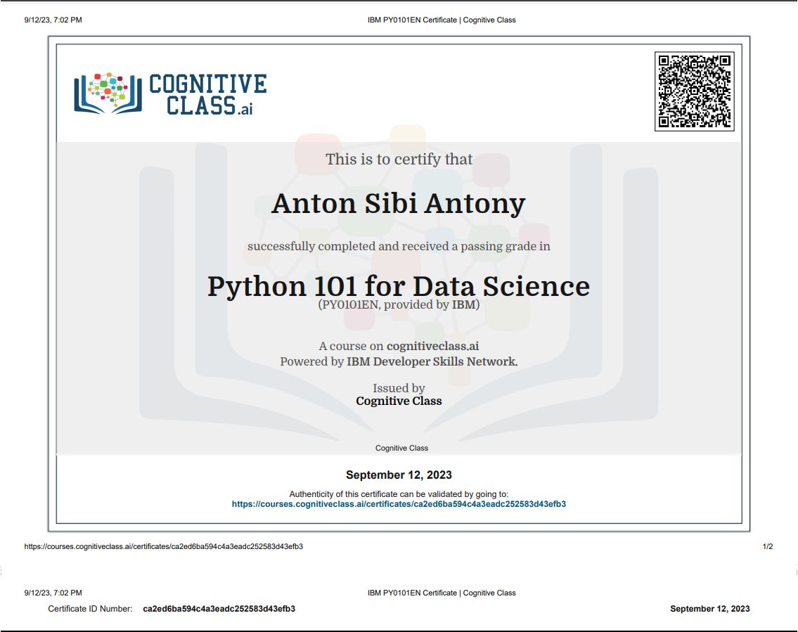 Anton Antony on LinkedIn: #python #datascience #continuouslearning Anton Antony on LinkedIn: #python #datascience #continuouslearning