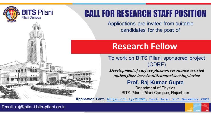 Raj Kumar Gupta on LinkedIn: Application invited for a Research ... Raj Kumar Gupta on LinkedIn: Application invited for a Research ...