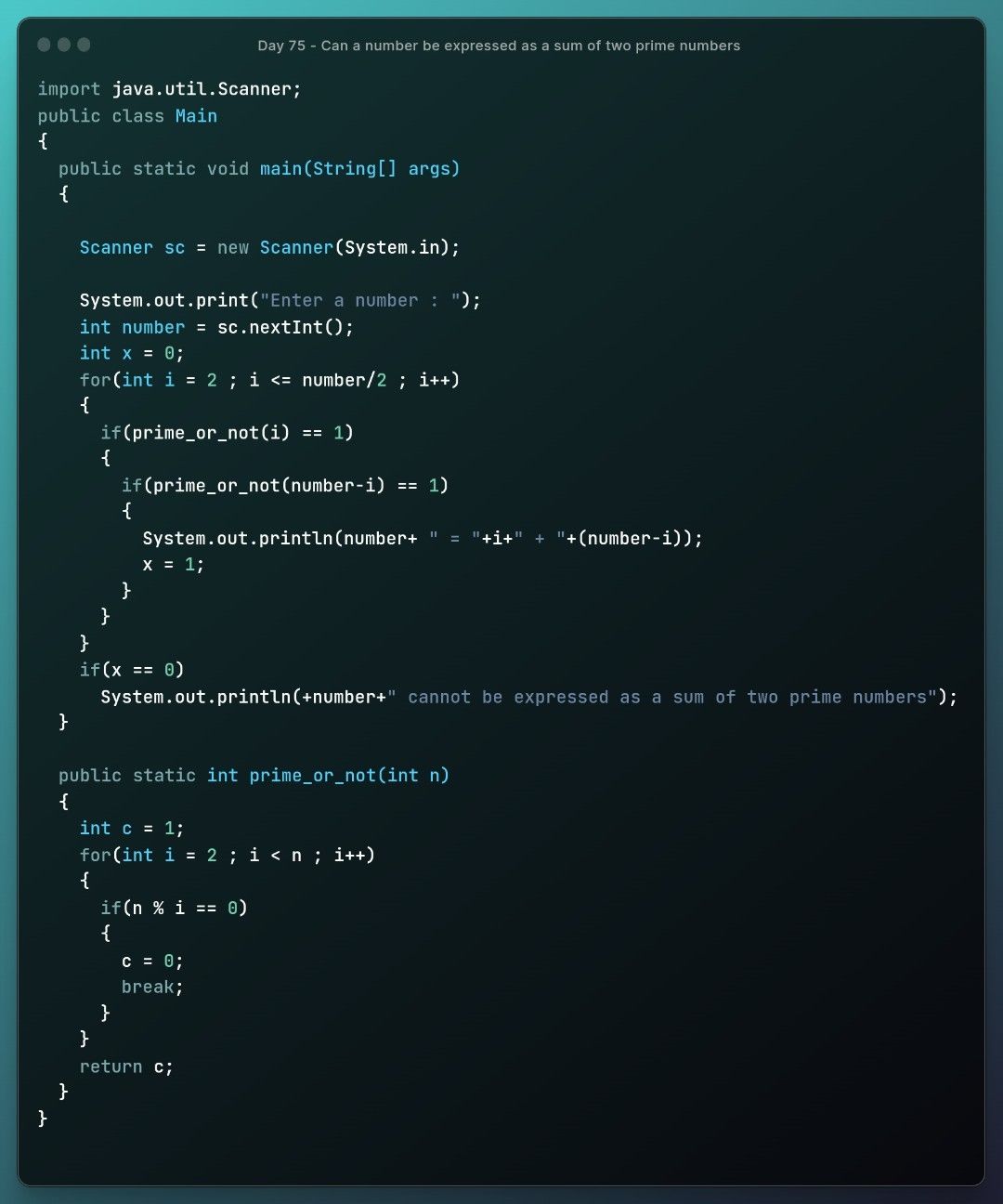 Senthil Kumar M on LinkedIn: #day75 #100daysofcode #coding #java Senthil Kumar M on LinkedIn: #day75 #100daysofcode #coding #java