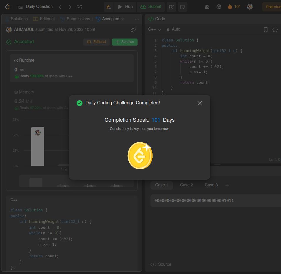 Ahmadul Hasan on LinkedIn: #leetcode #bitmanipulation Ahmadul Hasan on LinkedIn: #leetcode #bitmanipulation
