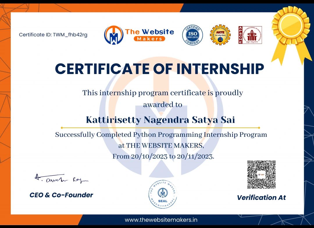 Nagendra Satya Sai on LinkedIn: #pythonprogramming Nagendra Satya Sai on LinkedIn: #pythonprogramming