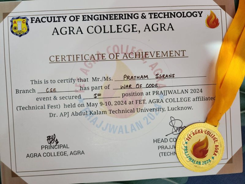 Pratham Israni on LinkedIn: #warofcodes #codingcompetition # ... Pratham Israni on LinkedIn: #warofcodes #codingcompetition # ...