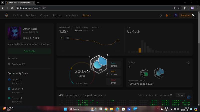 Aman Patel on LinkedIn: #leetcode #100daysofcode Aman Patel on LinkedIn: #leetcode #100daysofcode