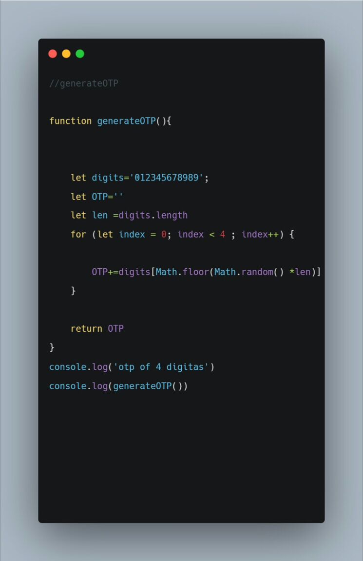 How to generate Math.Random and OTP in JavaScript | Anshu Kumar posted ... How to generate Math.Random and OTP in JavaScript | Anshu Kumar posted ...