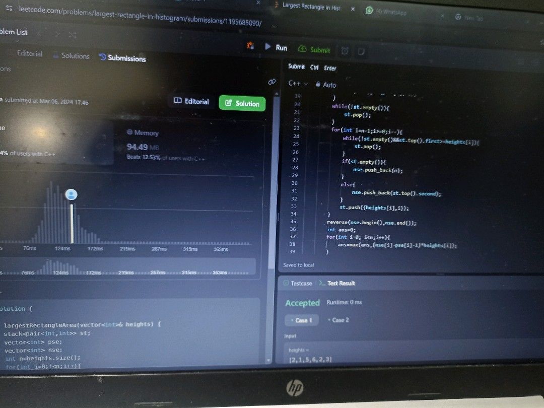 My solution for histogram problem on LeetCode | Pranav Gupta posted on ... My solution for histogram problem on LeetCode | Pranav Gupta posted on ...