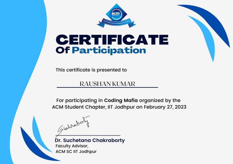 RAUSHAN KUMAR on LinkedIn: #codingmafia #certificate #coding # ... RAUSHAN KUMAR on LinkedIn: #codingmafia #certificate #coding # ...