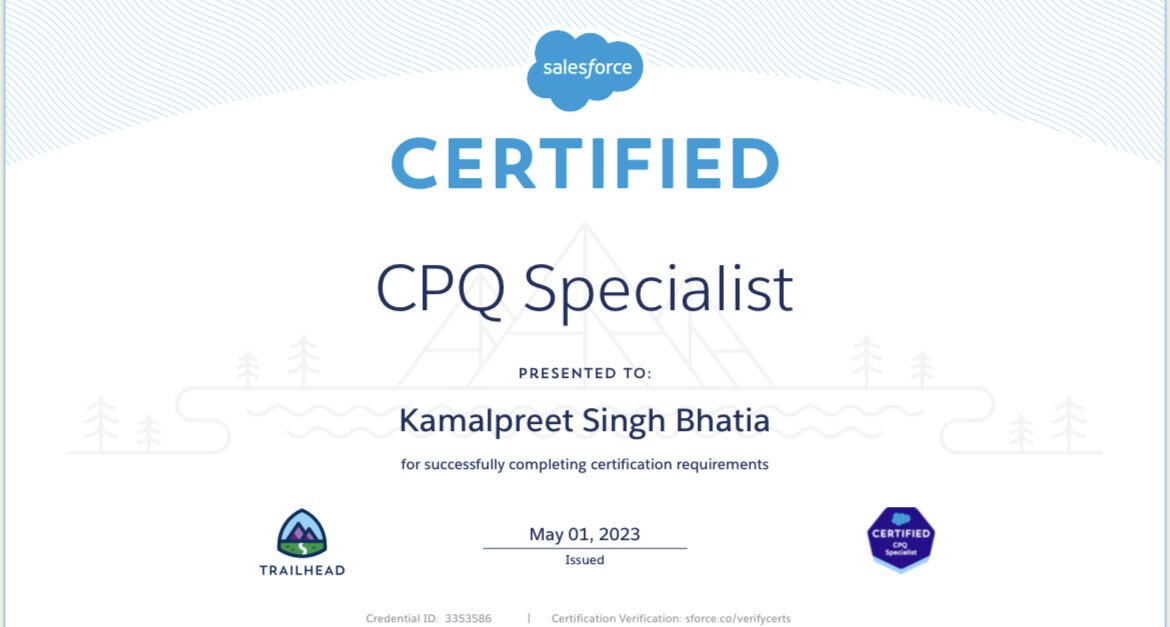 kamalpreet Singh Bhatia on LinkedIn: #salesforcecpq | 20 comments kamalpreet Singh Bhatia on LinkedIn: #salesforcecpq | 20 comments