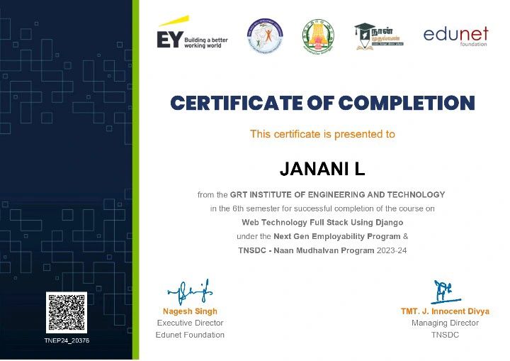 Janani L on LinkedIn: #naanmudalvan #html #css #django #naanmudalvan # ... Janani L on LinkedIn: #naanmudalvan #html #css #django #naanmudalvan # ...