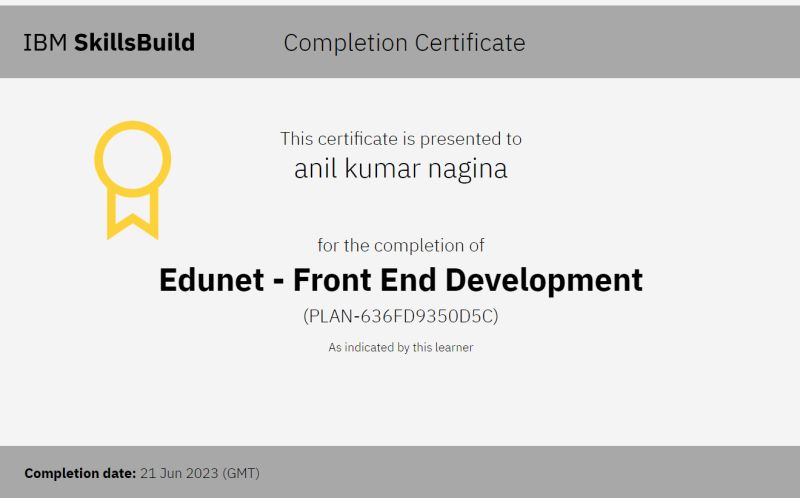 Anil kumar on LinkedIn: #ibmskillsbuild #apsche #edunet #frontend Anil kumar on LinkedIn: #ibmskillsbuild #apsche #edunet #frontend