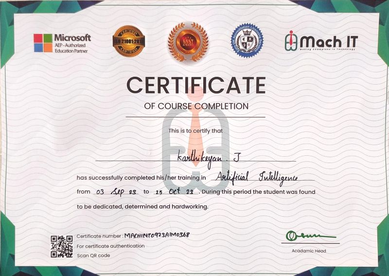 KARTHI KEYAN on LinkedIn: #machit KARTHI KEYAN on LinkedIn: #machit