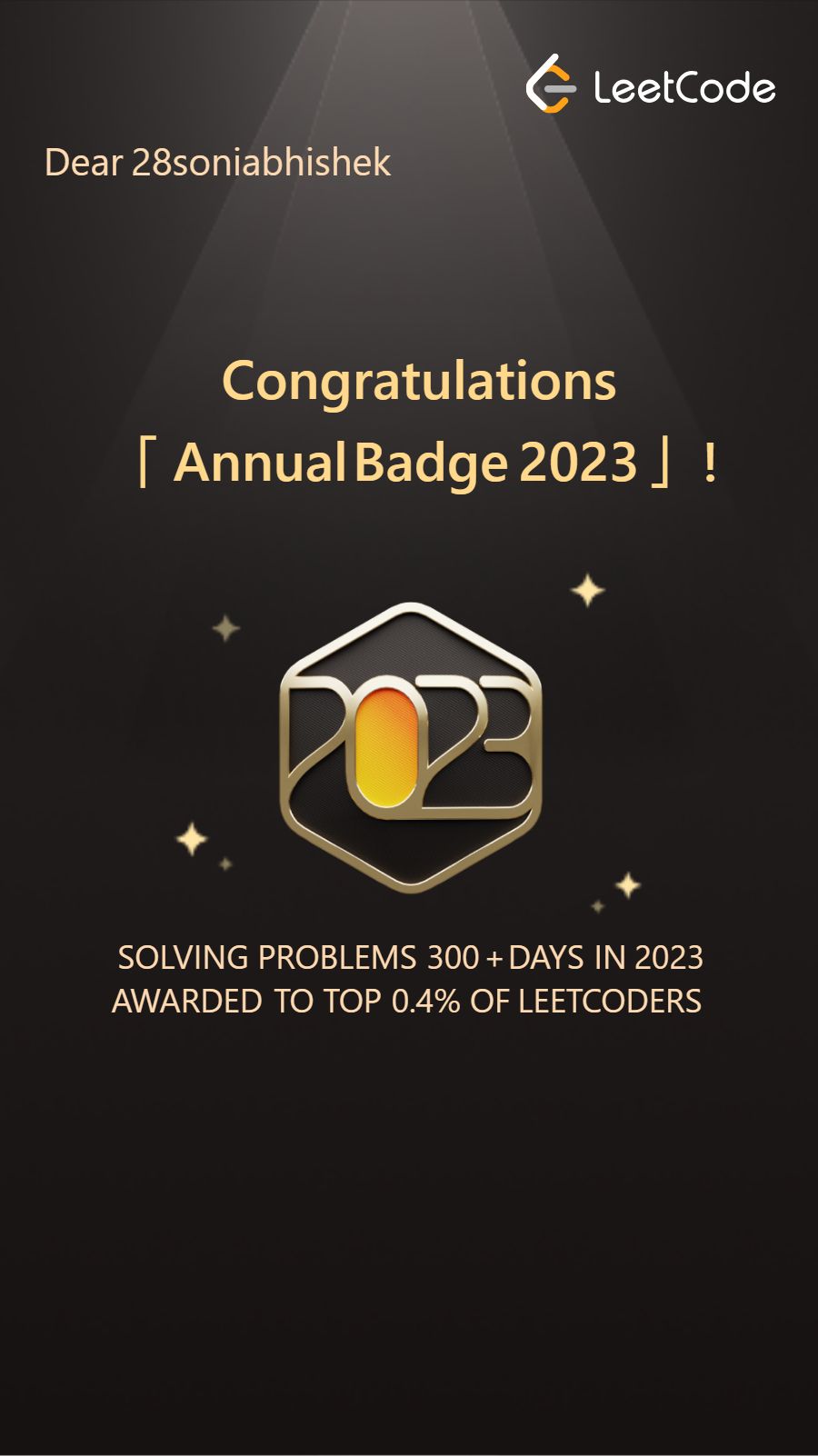Abhishek Soni on LinkedIn: #leetcode #codingchallenge #achievementunlocked Abhishek Soni on LinkedIn: #leetcode #codingchallenge #achievementunlocked