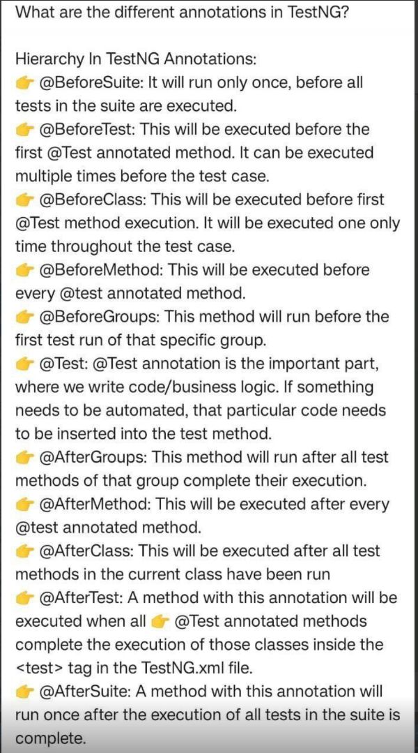 Anuj Syal on LinkedIn: #testautomation #testngannotations # ... Anuj Syal on LinkedIn: #testautomation #testngannotations # ...