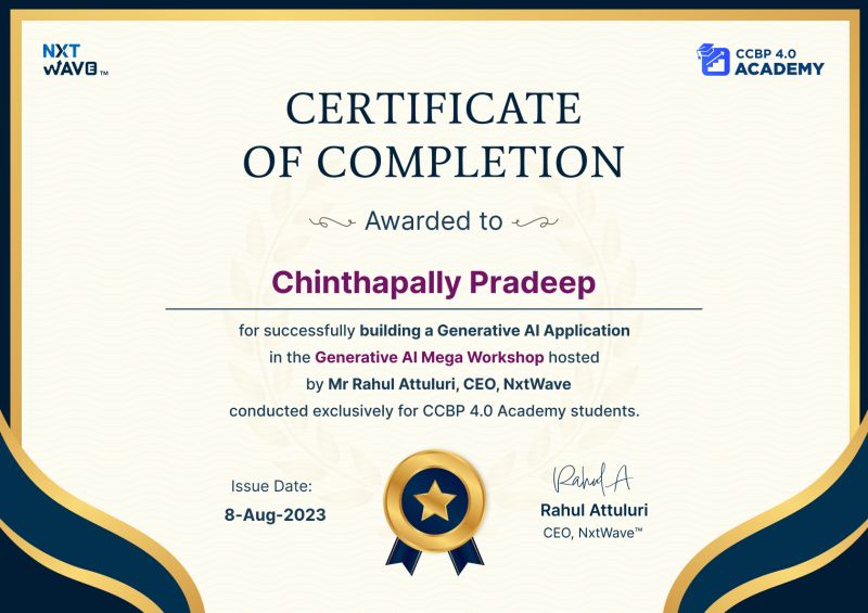 Pradeep Chinthapally on LinkedIn: I am happy to share that I recently ... Pradeep Chinthapally on LinkedIn: I am happy to share that I recently ...
