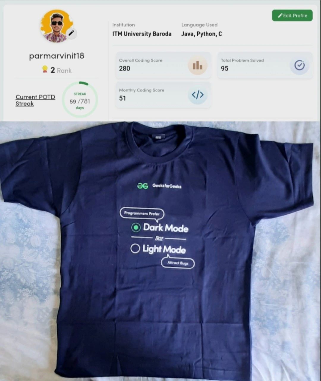 VINIT PARMAR on LinkedIn: #potd #potd #gfg #geeksforgeeks #tshirt # ... VINIT PARMAR on LinkedIn: #potd #potd #gfg #geeksforgeeks #tshirt # ...