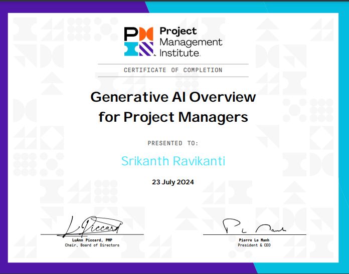 Srikanth Ravikanti, PMP,CSM,SPC on LinkedIn: Generative AI Overview for ... Srikanth Ravikanti, PMP,CSM,SPC on LinkedIn: Generative AI Overview for ...
