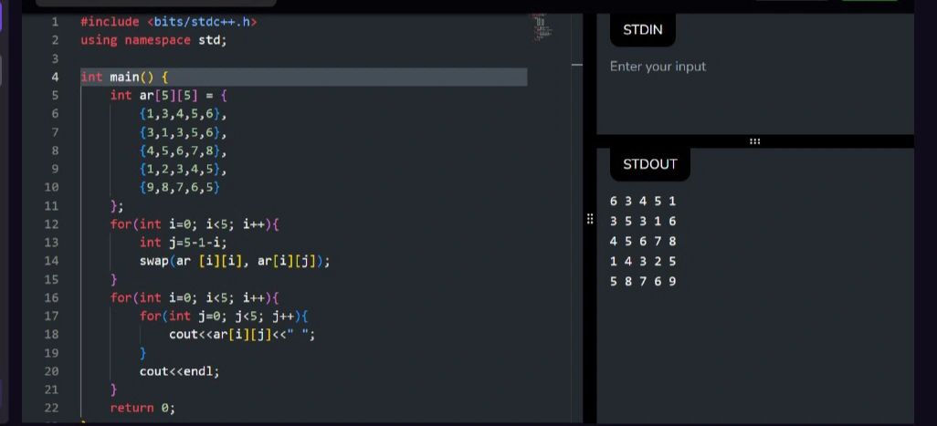 SUNIL KUMAR CHAVHAN on LinkedIn: #coding #cplusplus #matrixmanipulation ... SUNIL KUMAR CHAVHAN on LinkedIn: #coding #cplusplus #matrixmanipulation ...