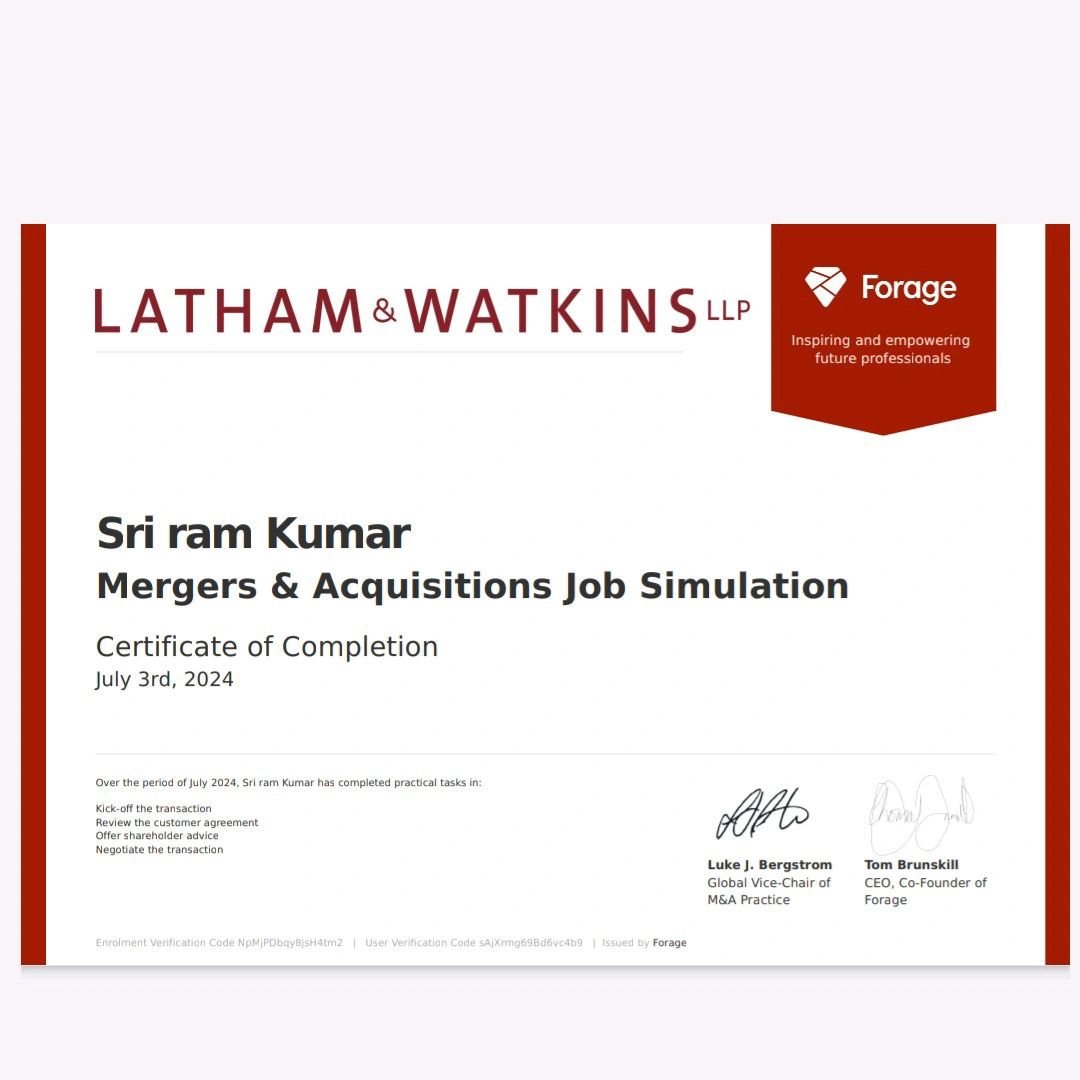 Sri ram Kumar posted on LinkedIn Sri ram Kumar posted on LinkedIn