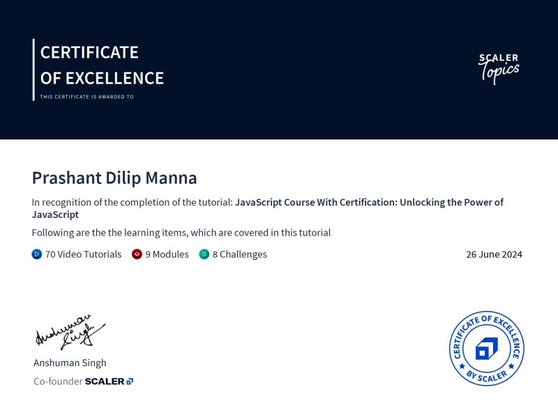 Prashant Dilip Manna on LinkedIn: I am really excited to share that I ... Prashant Dilip Manna on LinkedIn: I am really excited to share that I ...